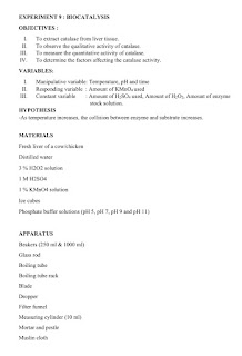 Lab report matriculation Biology SB025