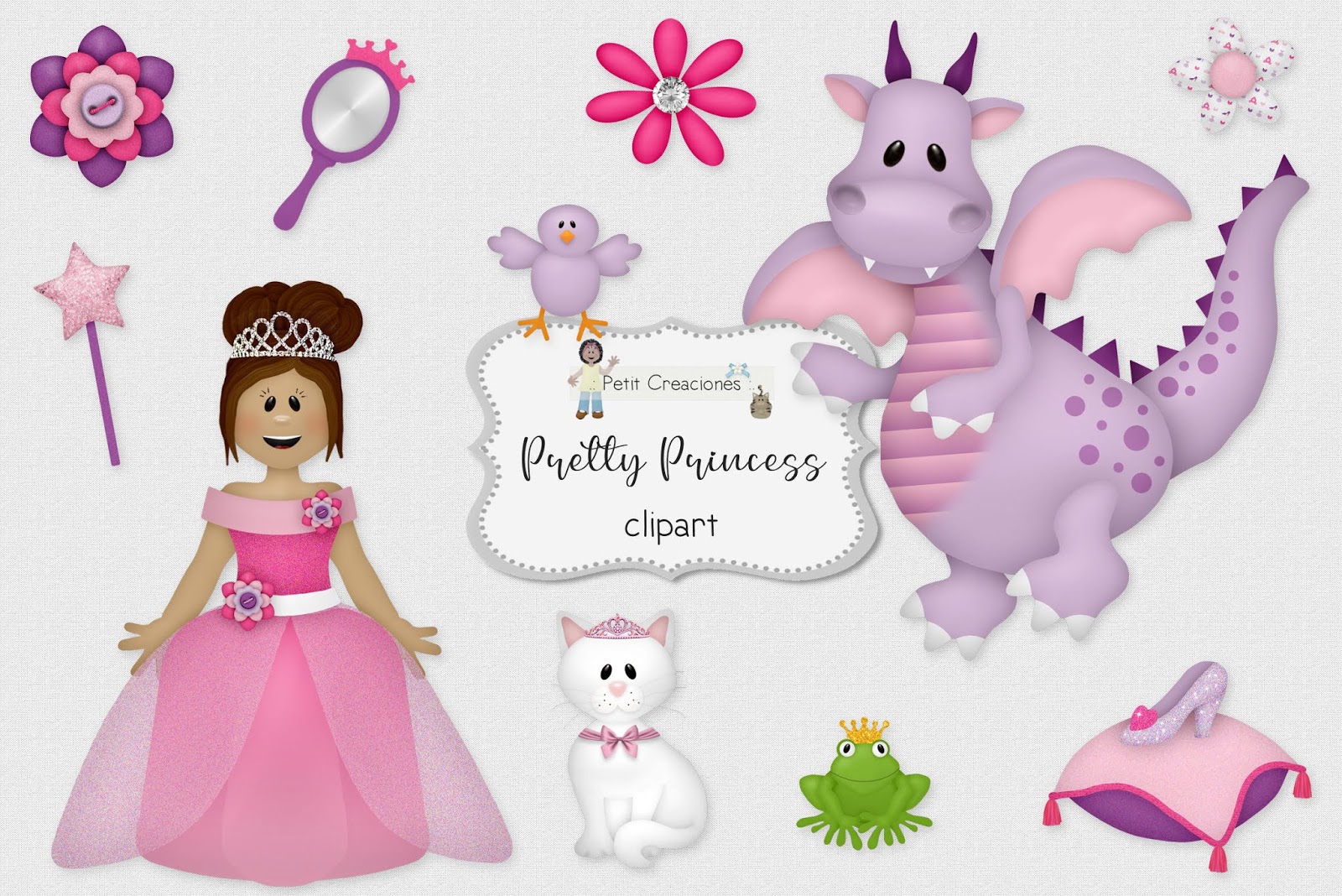 DIGITAL CLIPART "Pretty Princess"