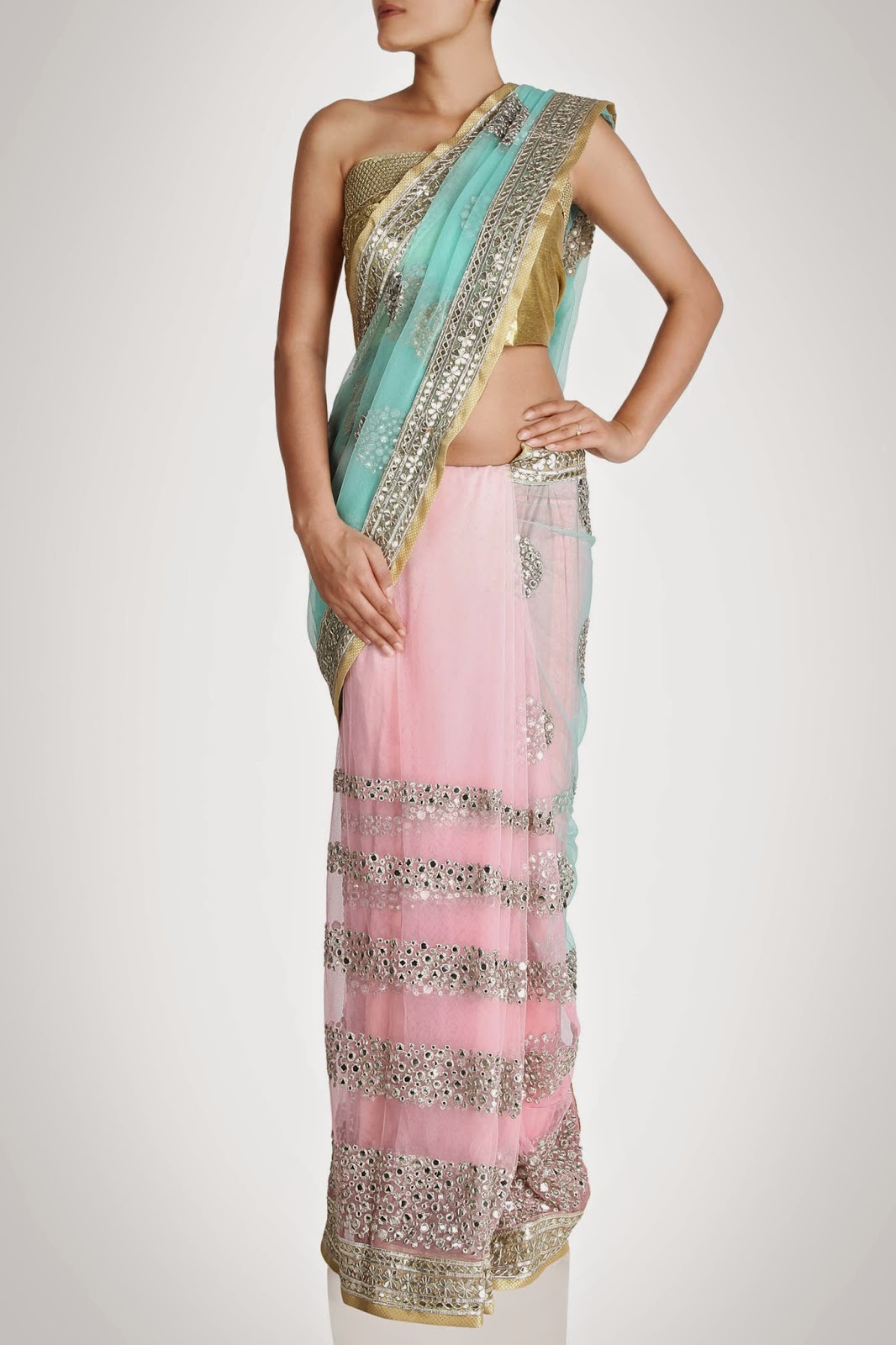 Glamorous Cocktail Sarees Dresses 2014 | FashionForLife1