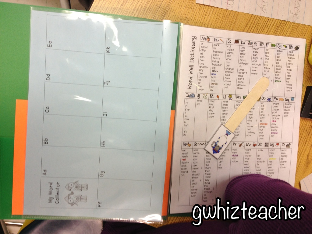 gwhizteacher: Writer's Tools - Sight Word Dictionary