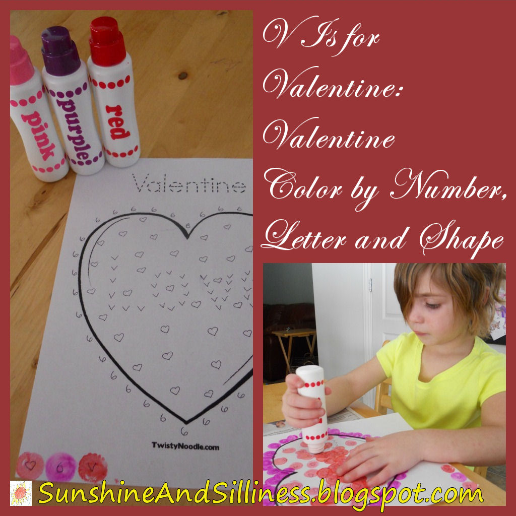 Sunshine and Silliness: V Is for Valentine: Valentine Color by Number ...