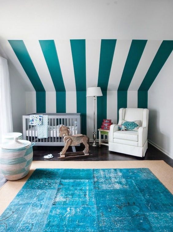 40 Inspiration DIY Striped Ceiling Bedroom Design | ARA HOME