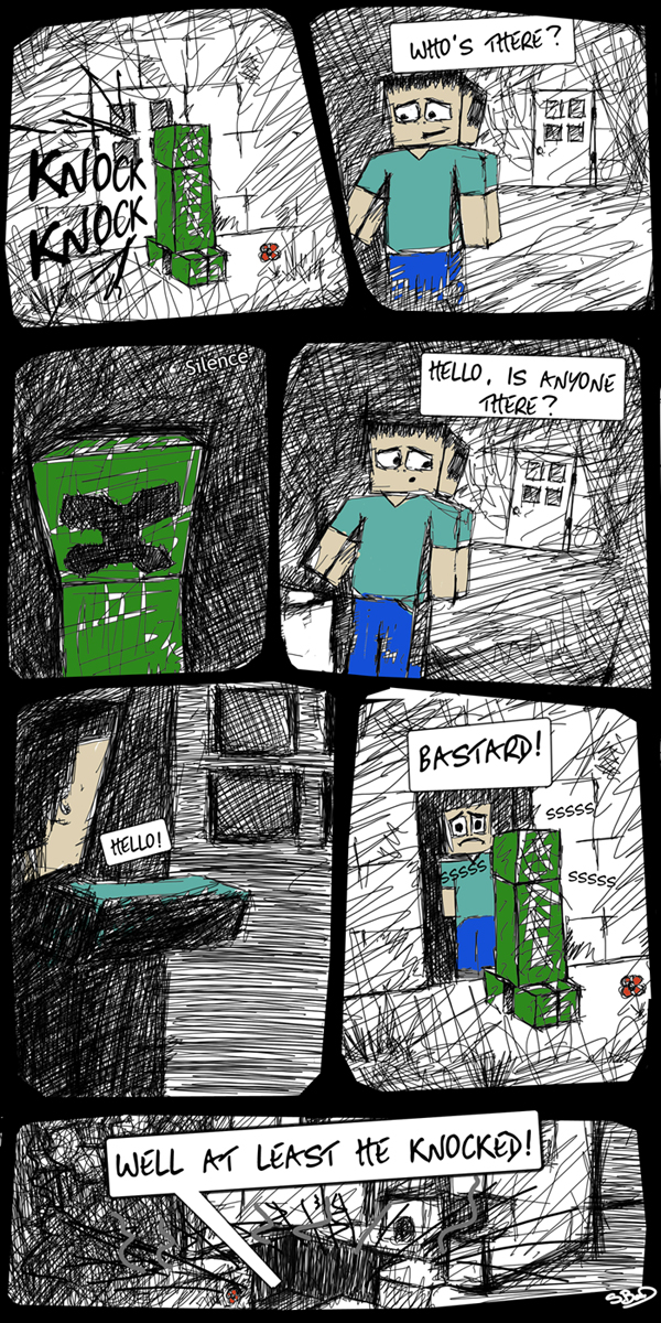 Minecraft Blog: Minecraft Comic, Knock Knock Joke
