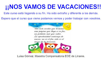 Biblioteca Yolanda Sáenz de Tejada Vuela Conmigo: FINAL DE CURSO 2019-20