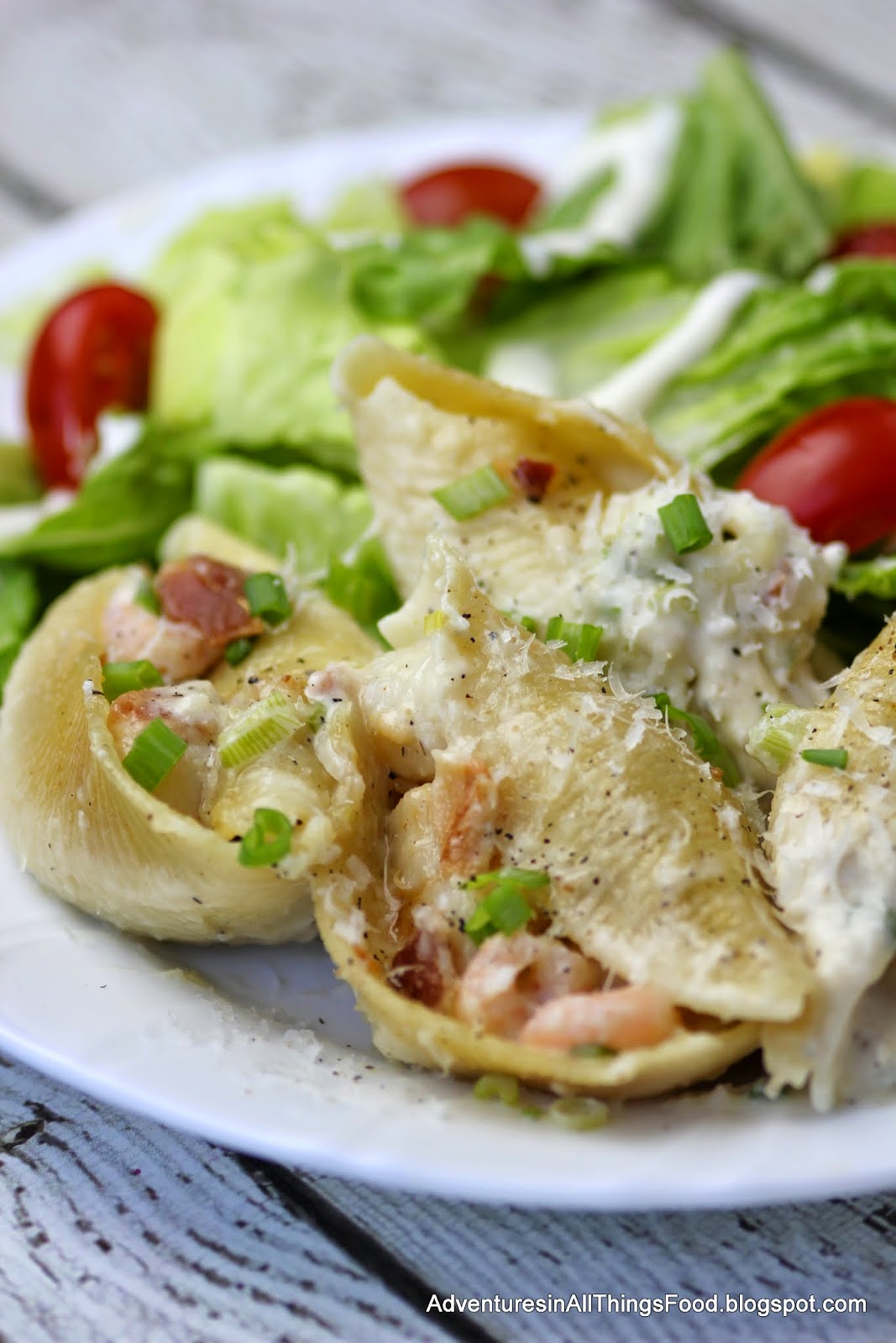 Adventures in all things food: Creamy Seafood Stuffed Shells #SeafoodHop