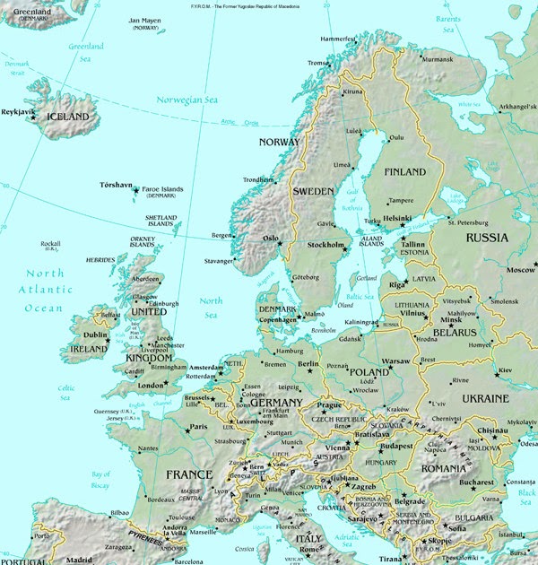 Major Ports Of The World: Map Of Europe