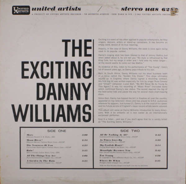 ENTRE MUSICA: DANNY WILLIAMS - The Exciting Danny Williams (1962)