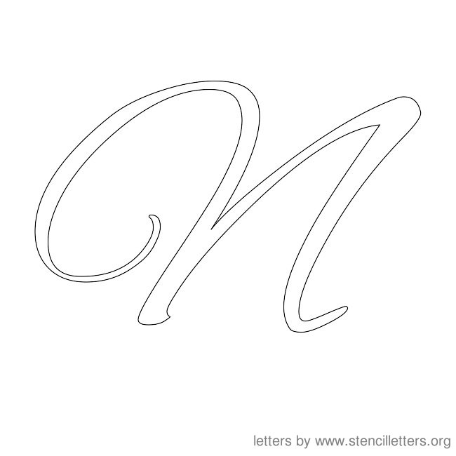 Fancy Cursive Letter N - Letter Format