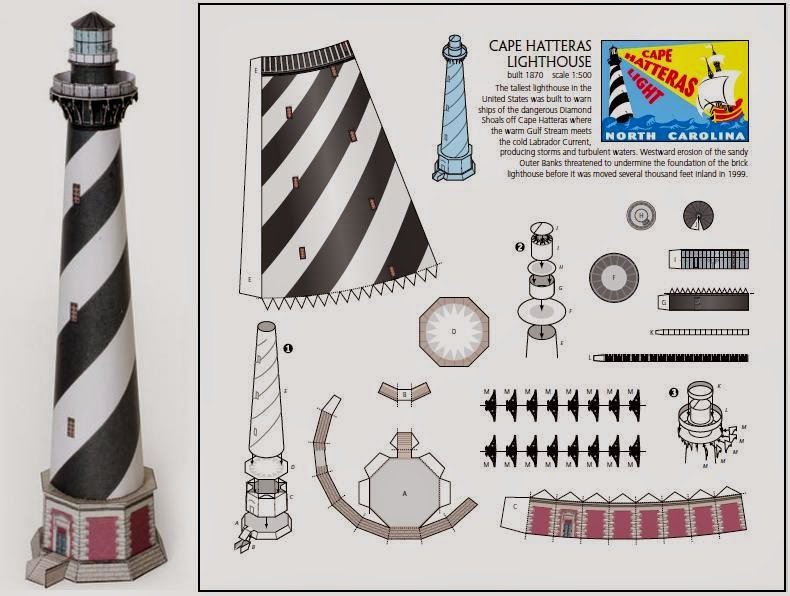 hatteras.lighthouse.paper.nodel.via.papermau.JPG 790×596 pixels | Paper ...