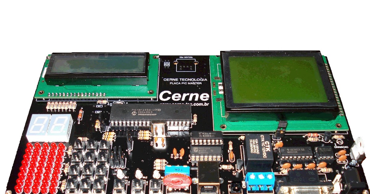 Cerne Tecnologia e Treinamento: Kit PIC18F4550 Microcontrolador PIC