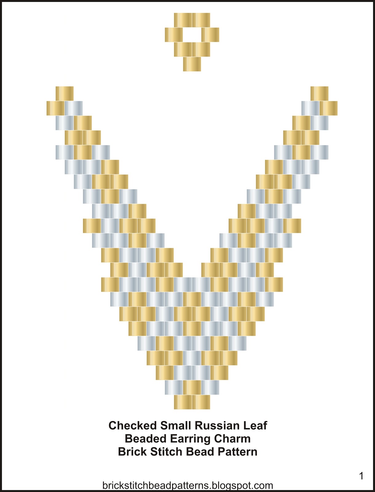Brick Stitch Bead Patterns Journal: Free Checked Small Russian Leaf ...