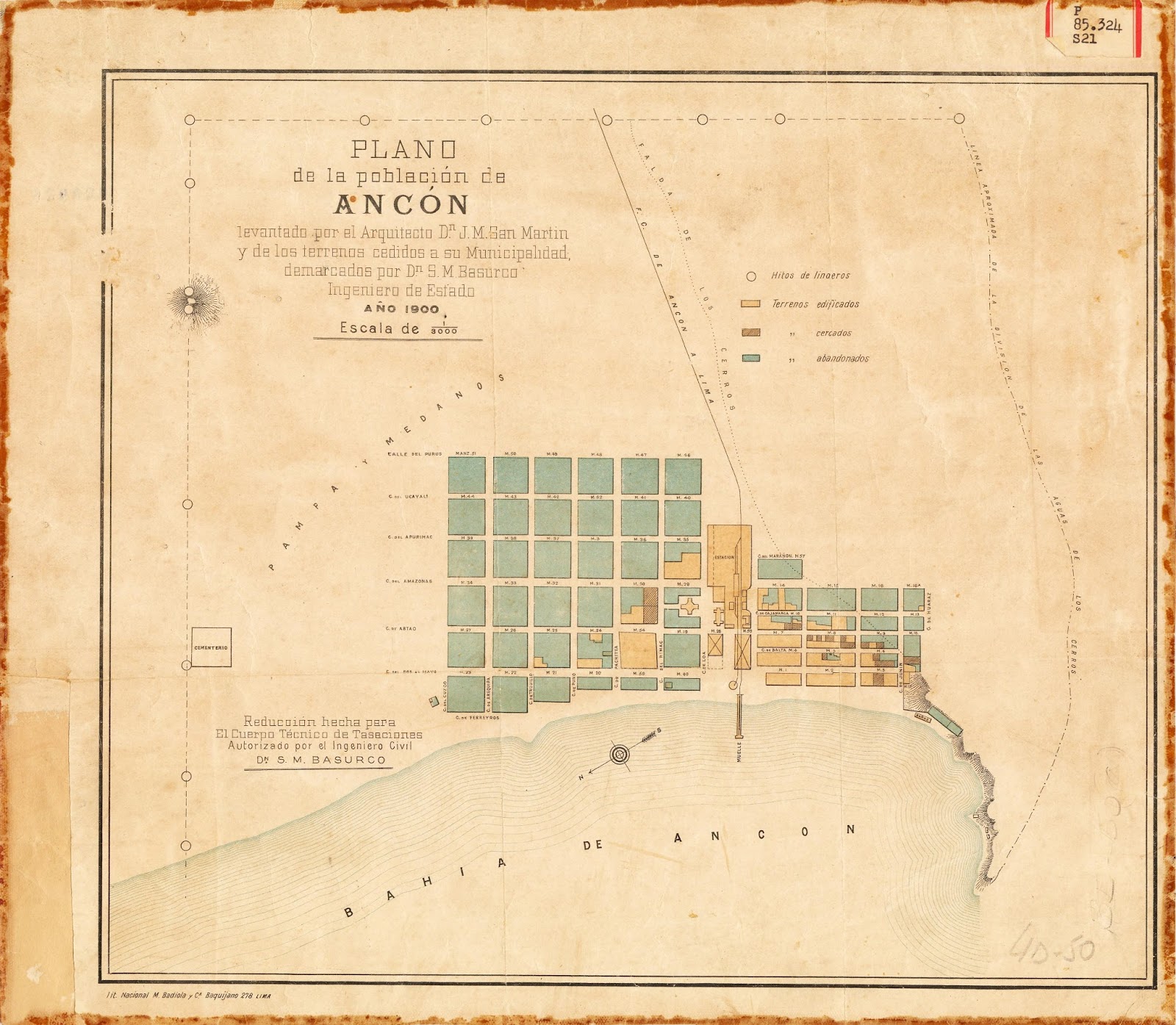 Trenes del Perú: Plano de Ancón de 1900