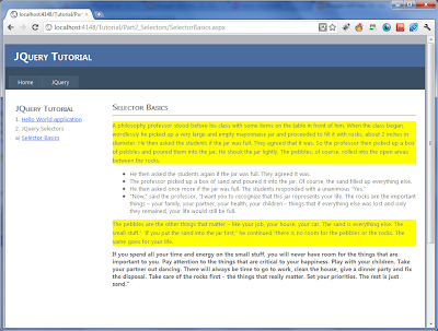 JQuery Selector Basics and understanding Tag Selector - Asp.Net, C# ...
