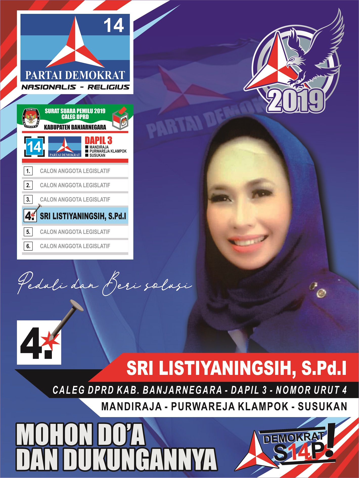 Whonesia Graphic Design : Desain Banner dan Desain Kartu Suara Sri ...