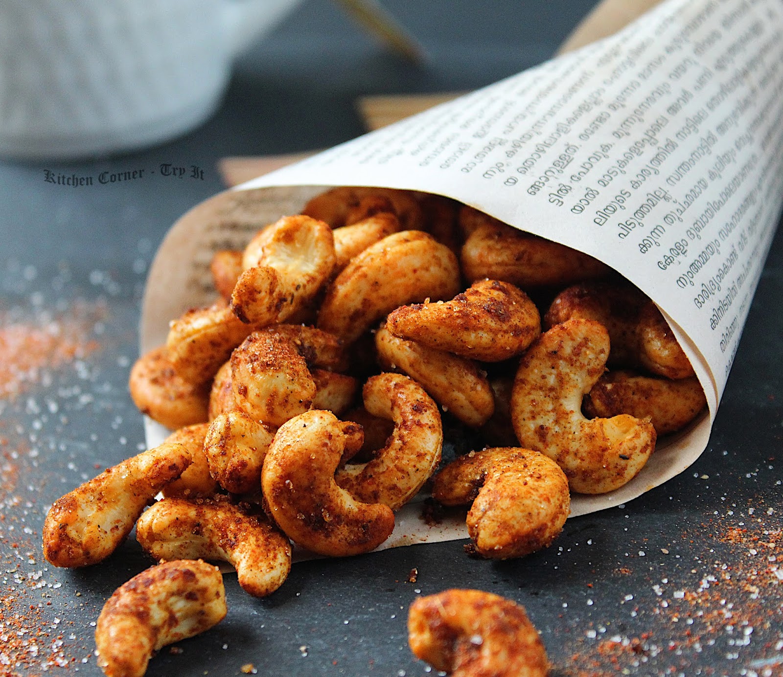 Easy Masala Cashew Nuts/ Roasted Kaju with Ghee