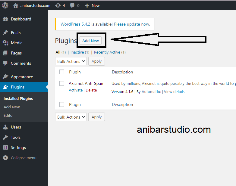 Cara Instal Plugin via Dashboard Wordpress - Anibar Studio