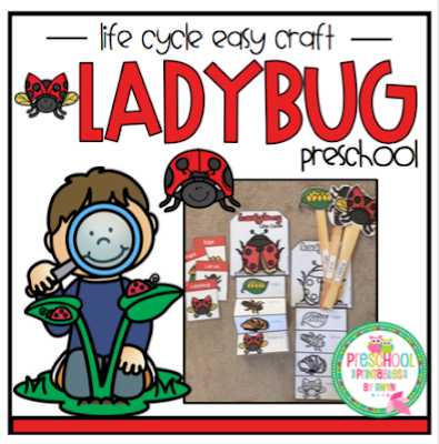 Ladybug Life Cycle Easy Craft ~ Preschool Printables