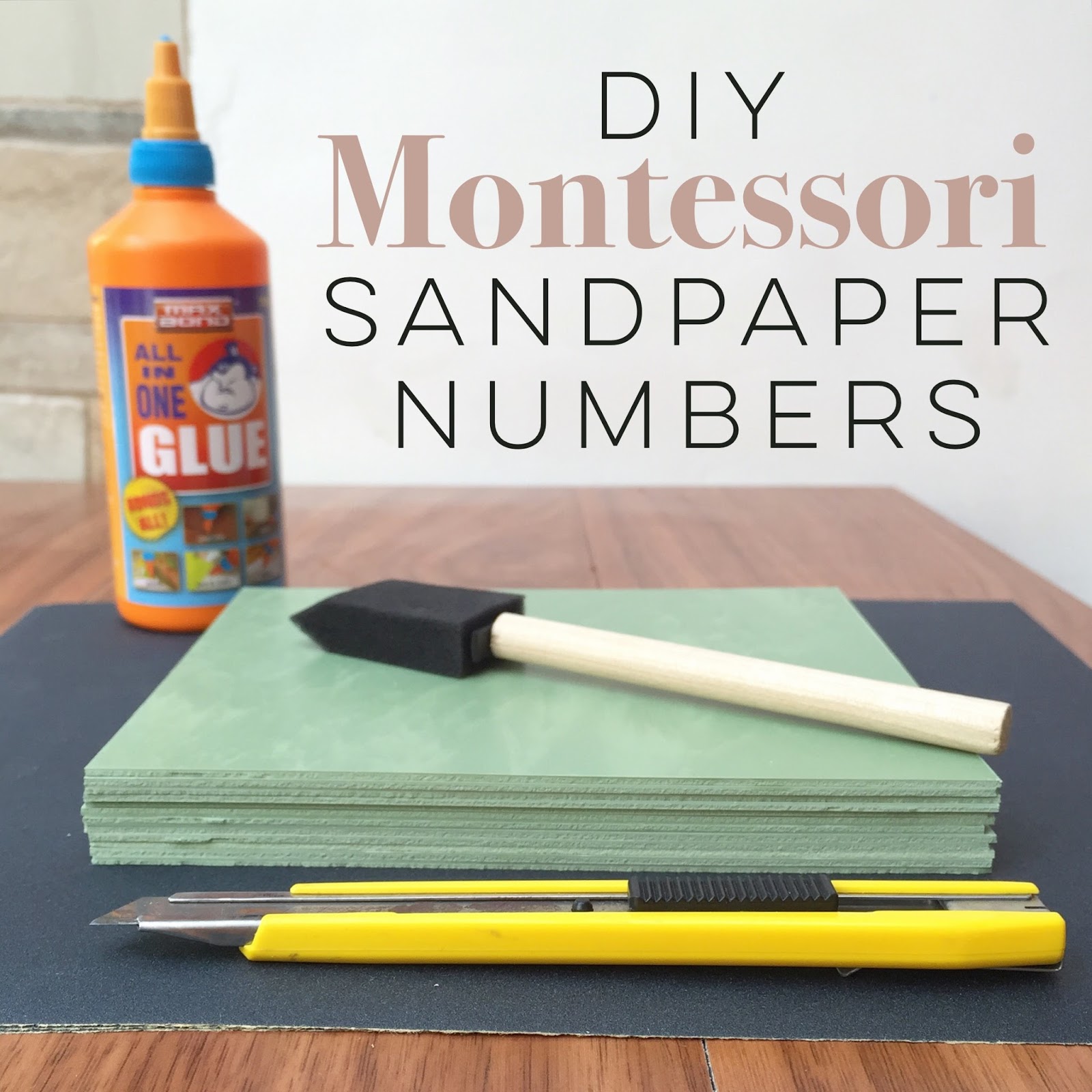 The Life Enthusiastic: Let's Make: DIY Montessori Sandpaper Numbers