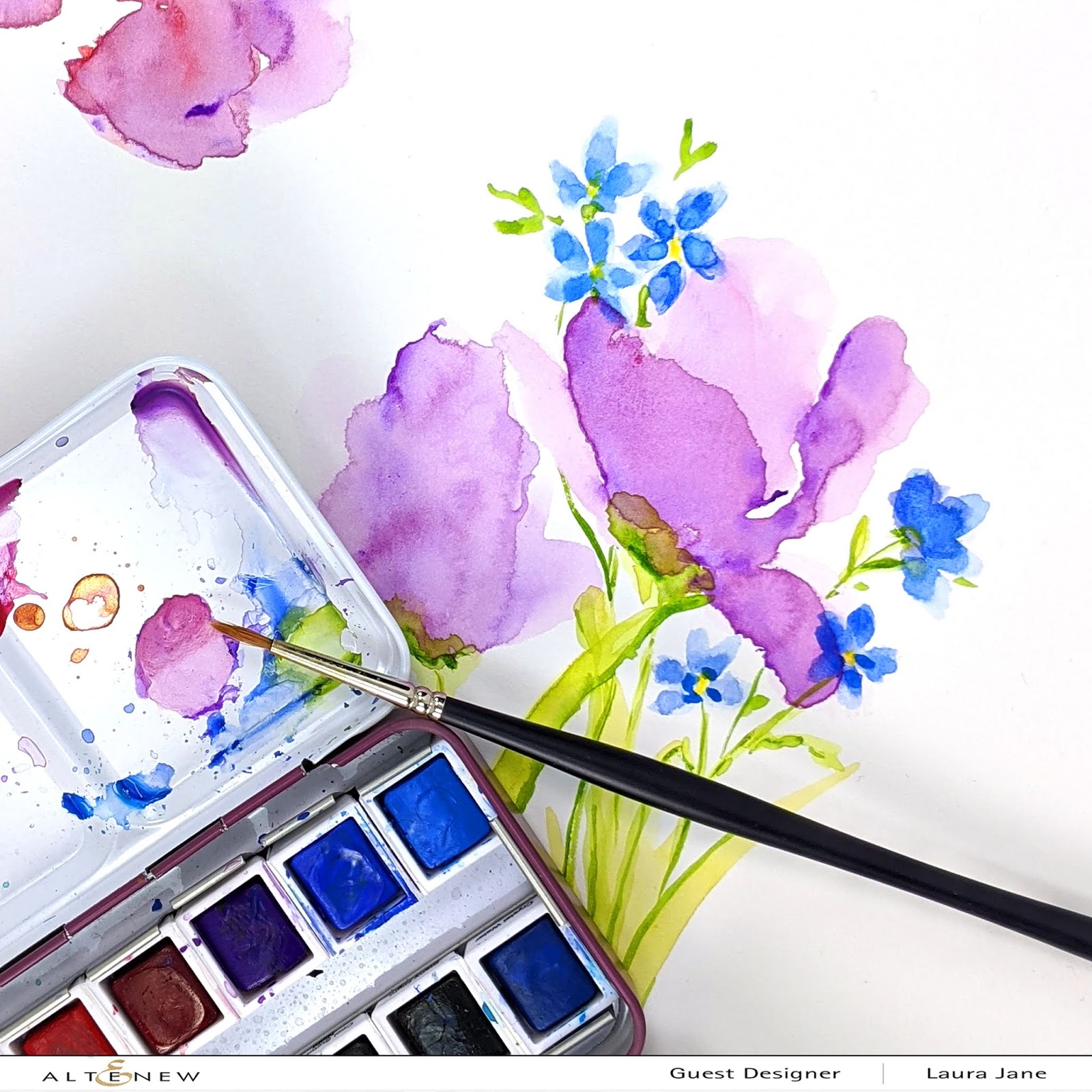 After-Hours Ink & Flowers: Altenew + The Daily Marker Watercolor ...