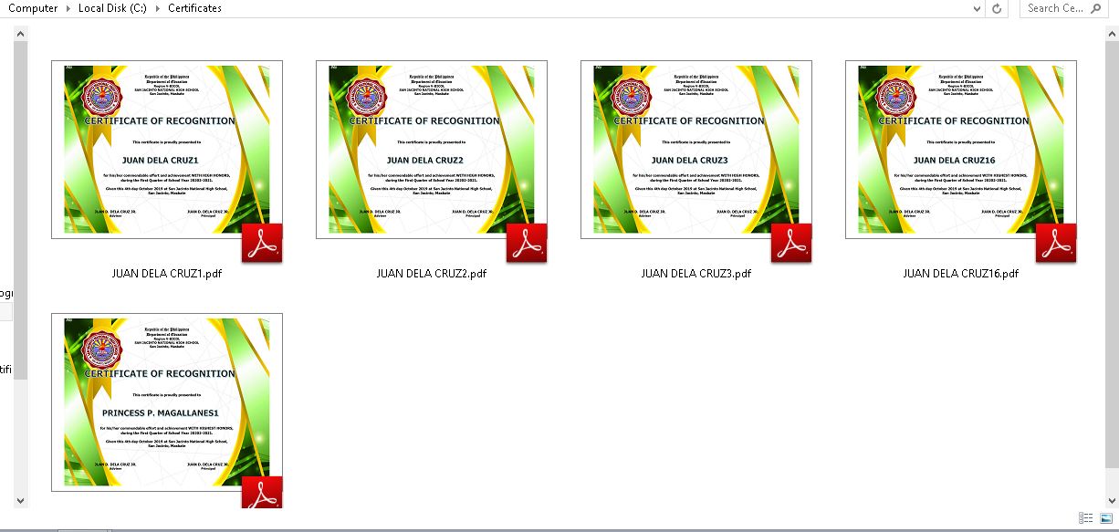 New Grading System with Automatic Certificates for Grade 1 to Grade 12