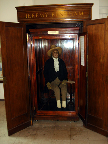Jeremy Bentham's Corpse Auto Icon - Britain All Over Travel Guide