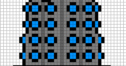 Minecraft Pixel Art Templates: Dalek (Doctor who)
