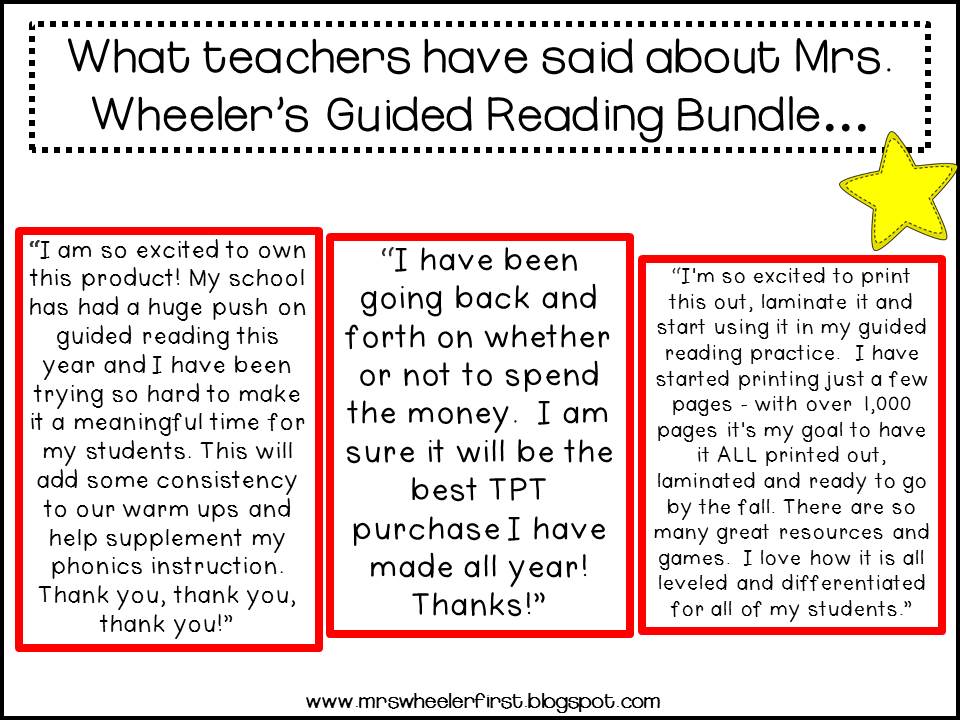 Mrs. Wheeler's First Grade Tidbits: Guided Reading Bundle