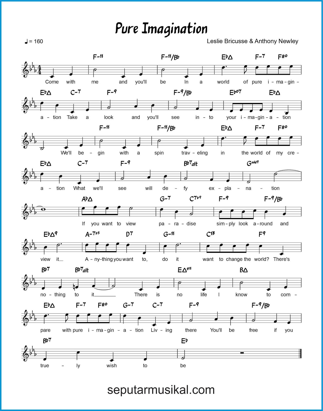 Chord Lagu Pure Imagination - SEPUTAR MUSIK