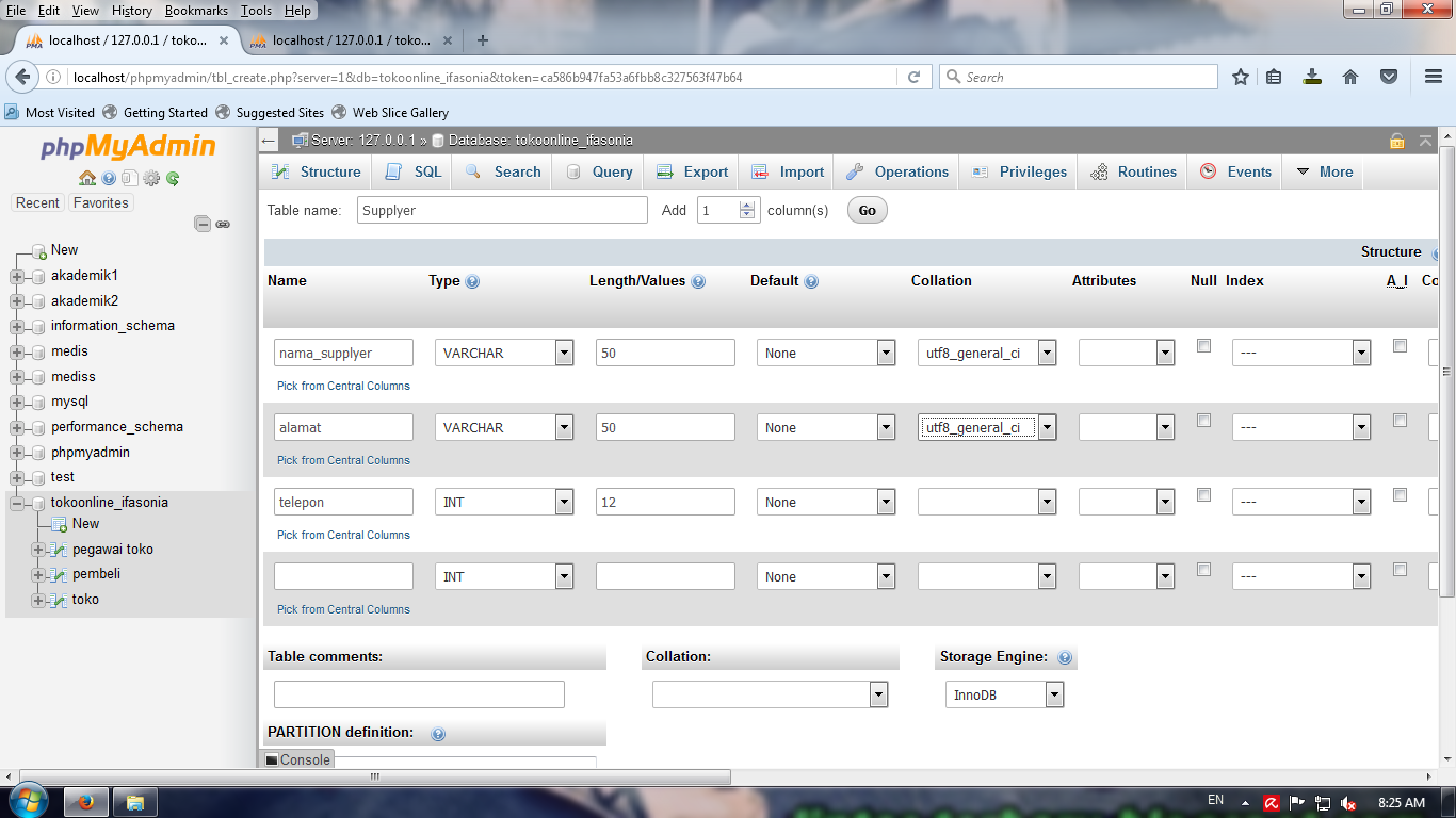 Ifa Sonia Istifarani: Membuat Database Toko Online