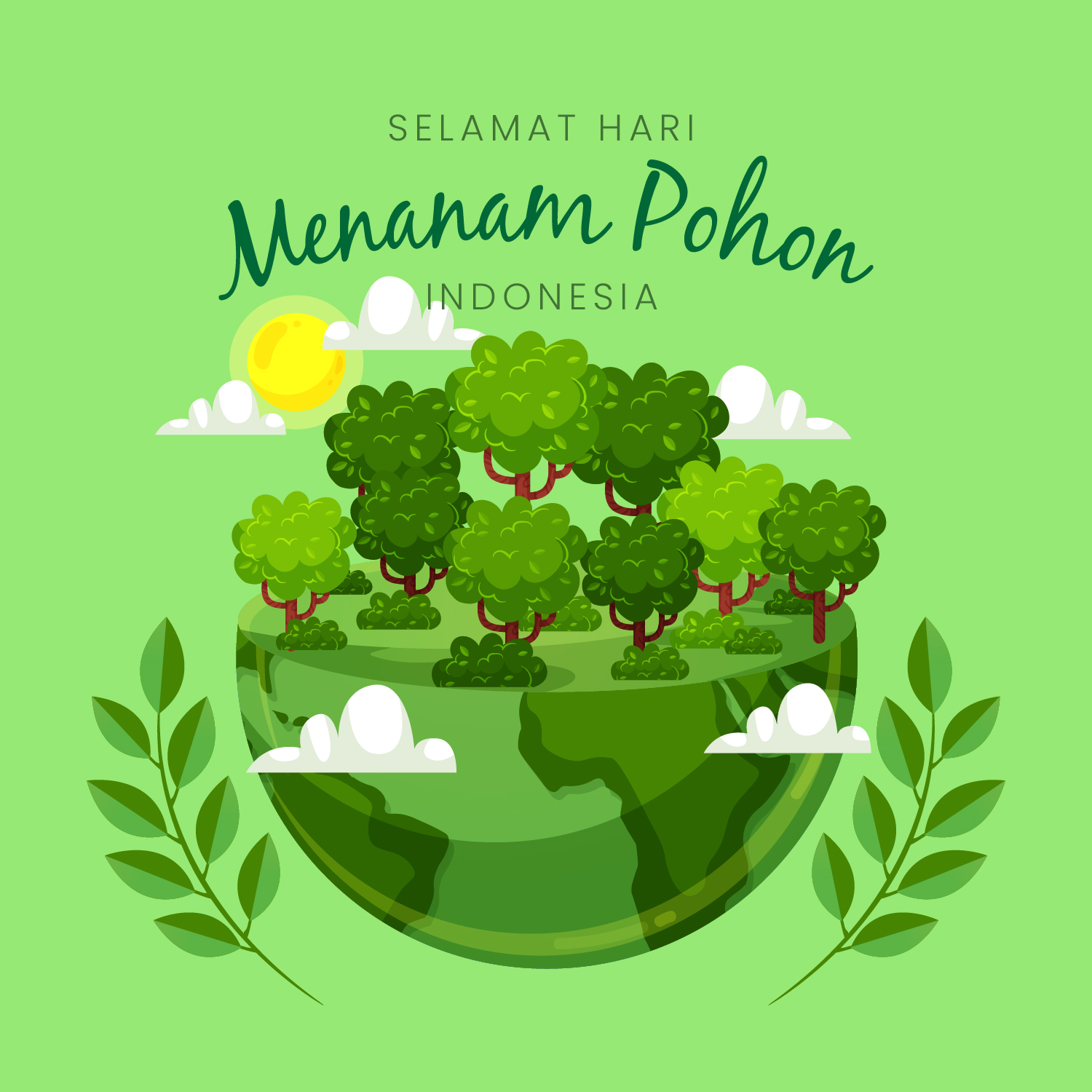 Poster Gambar Ucapan Selamat Hari Menanam Pohon Indonesia - 28 November ...