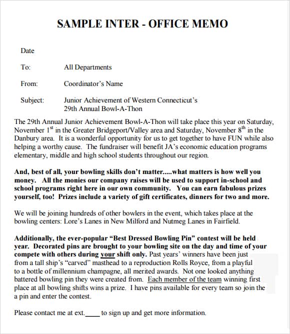 Sample Interoffice Memos ~ Medical Resume