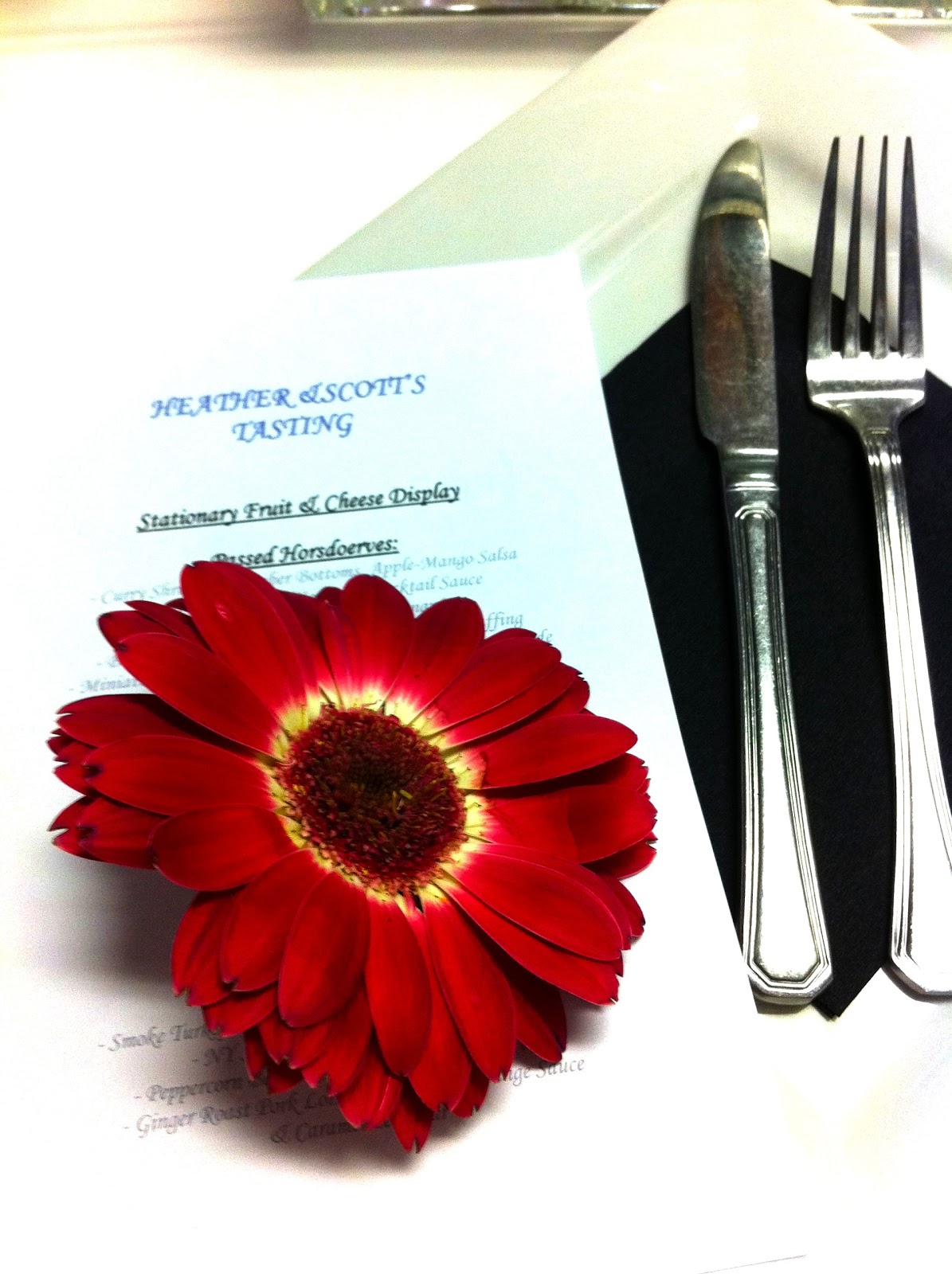 Catering Menu Tasting