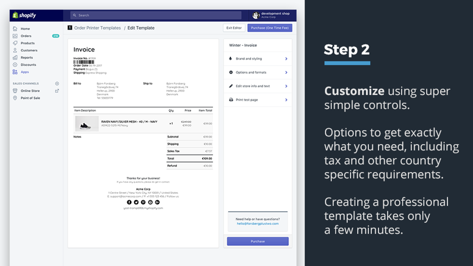 Shopify Packing Slip - Invoice Template