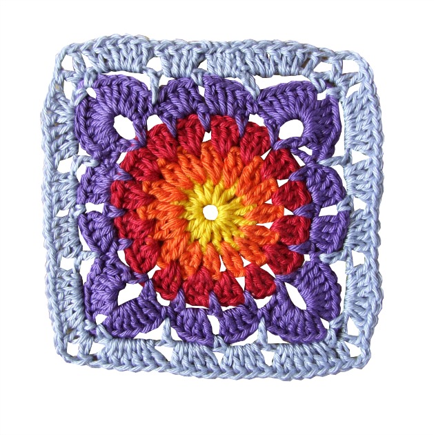 Especial and More: haken : Granny square (2) haakpatroon