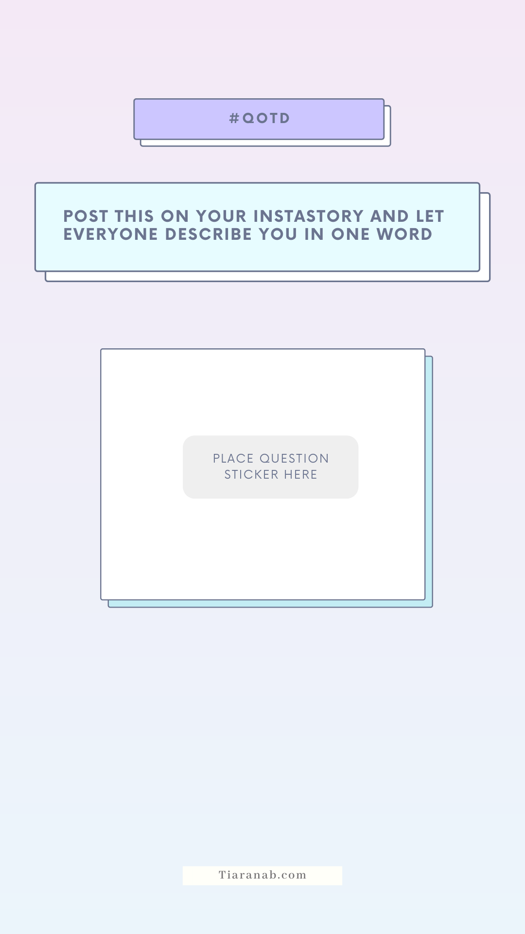 #QOTD August! | Tiaranab