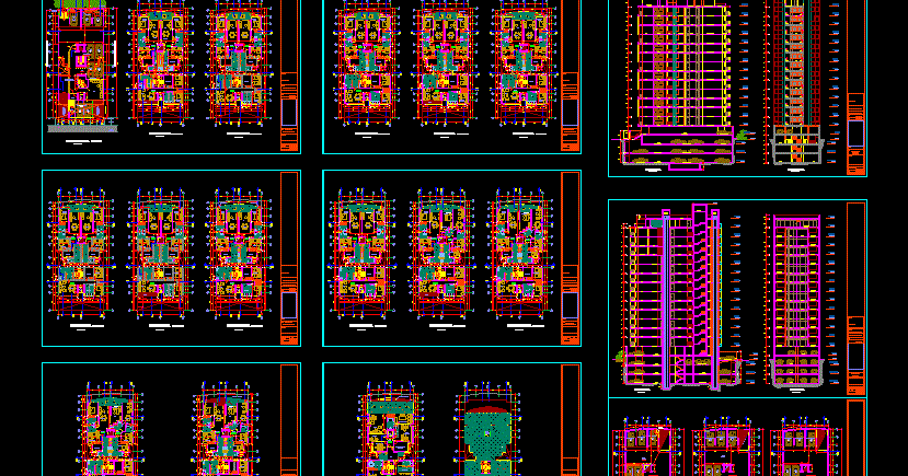 Bibliocad VIP Descargar Archivos Gratis: Edificio multifamiliar de 16 pisos