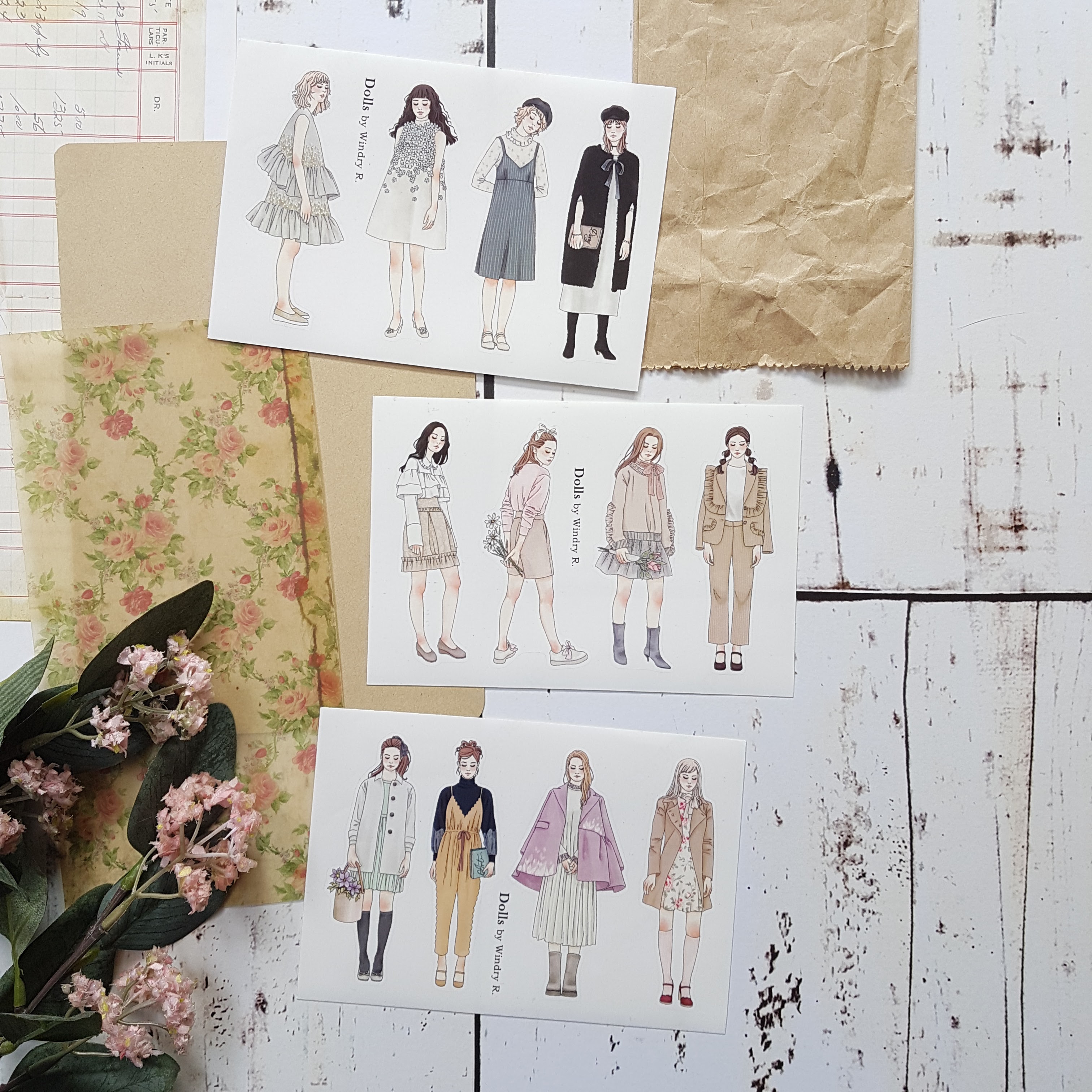 Dolls Transparent Sticker Set