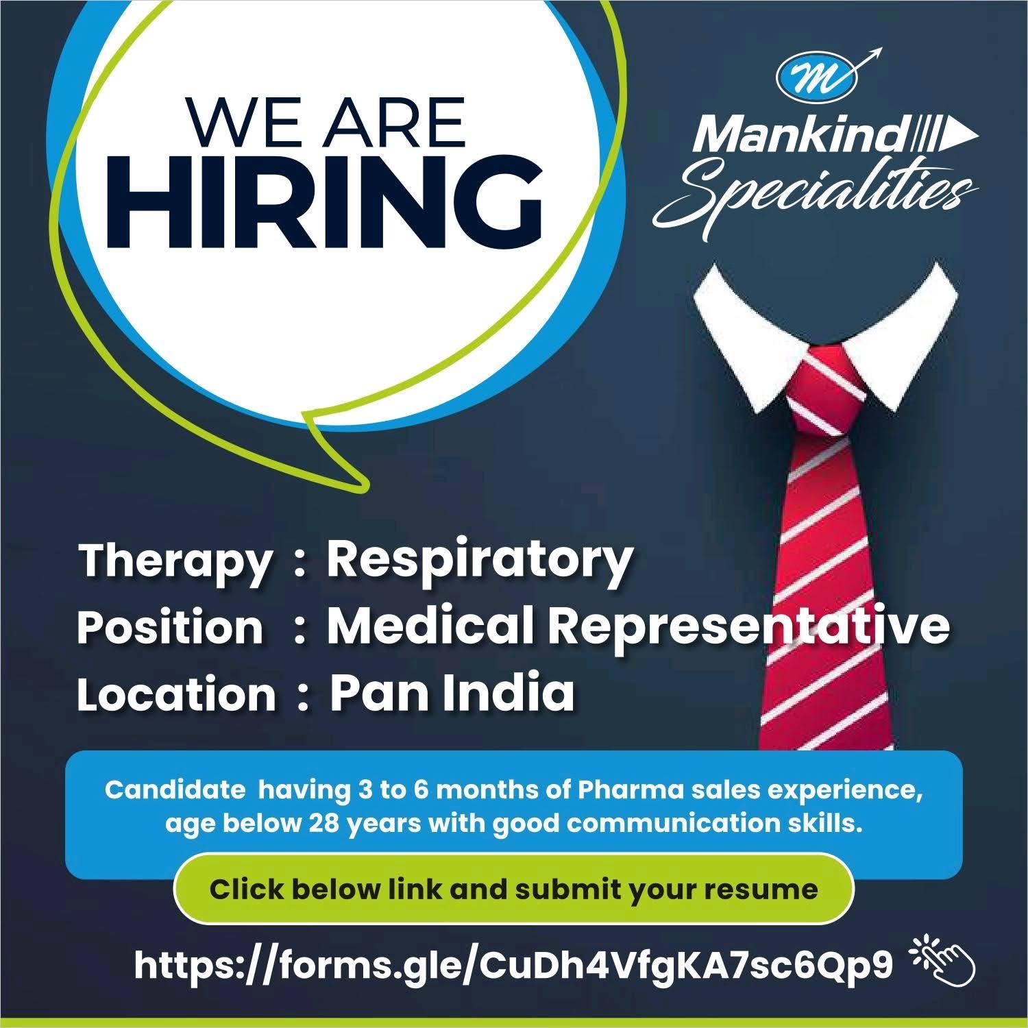 Mankind Pharma job for Medical Representative jobs check HQ and apply