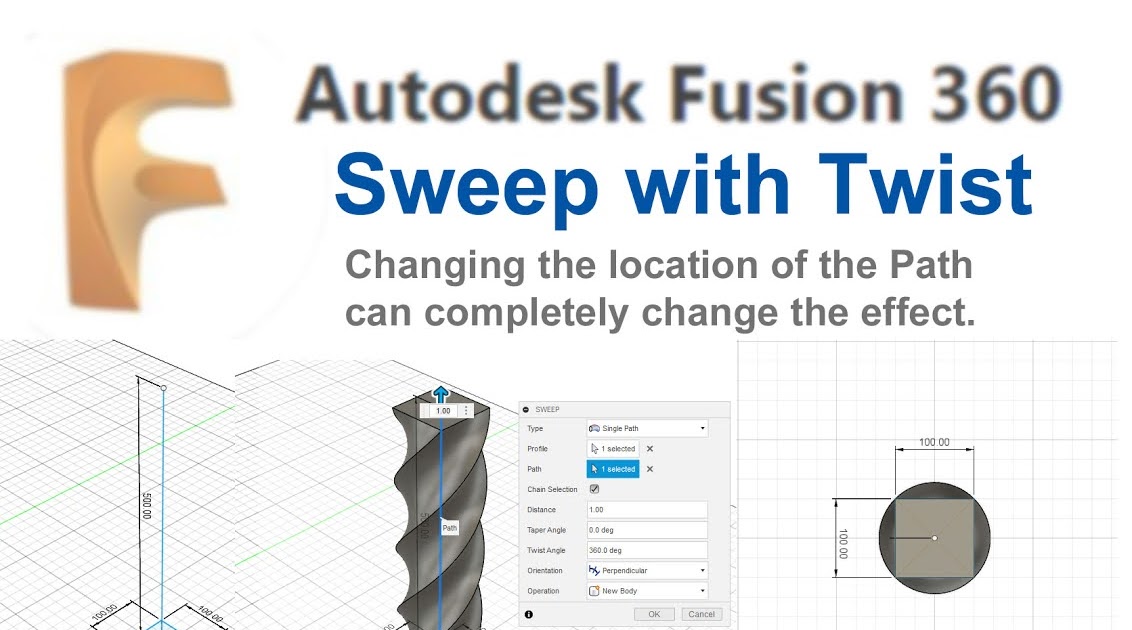 Tango of the Geeks: Sweep Command Twisting and Path Placement in Fusion 360