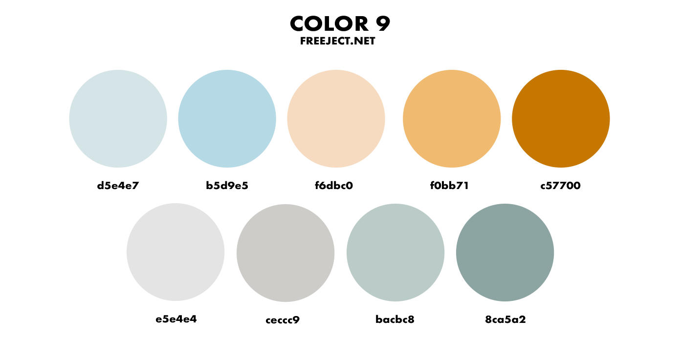 Color Palette PNG - 9 Color Combinations
