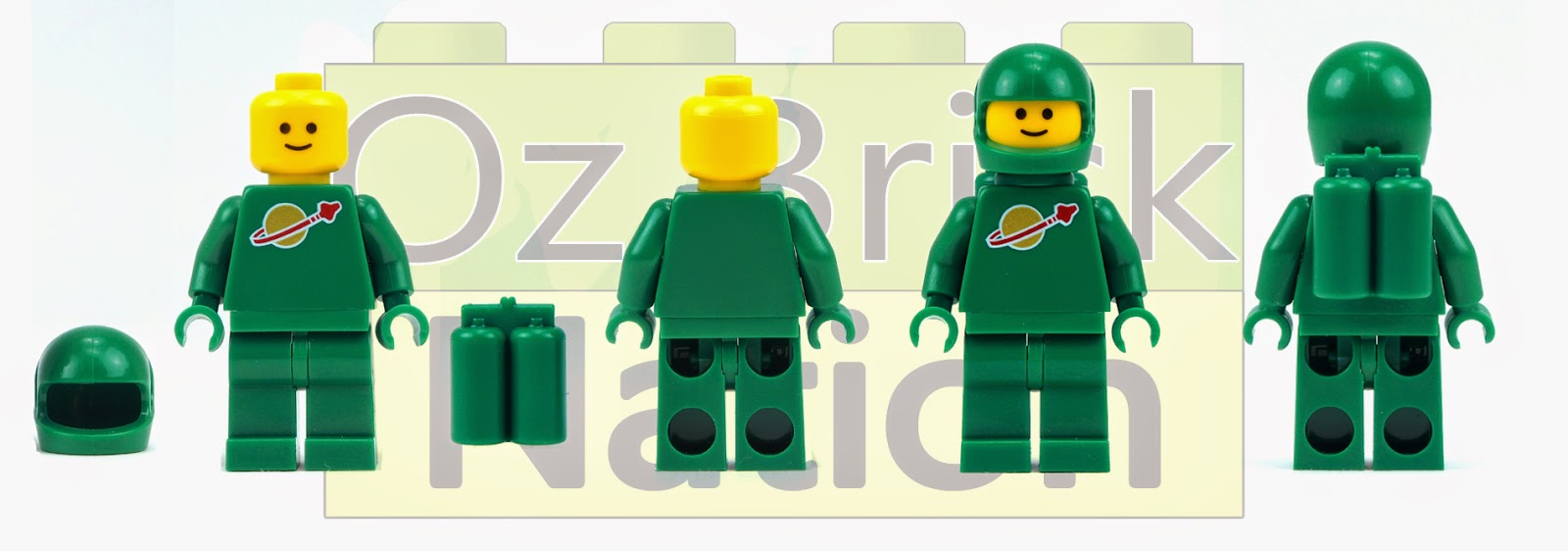 Oz Brick Nation: Green Classic LEGO Space Man Minifigure Review.
