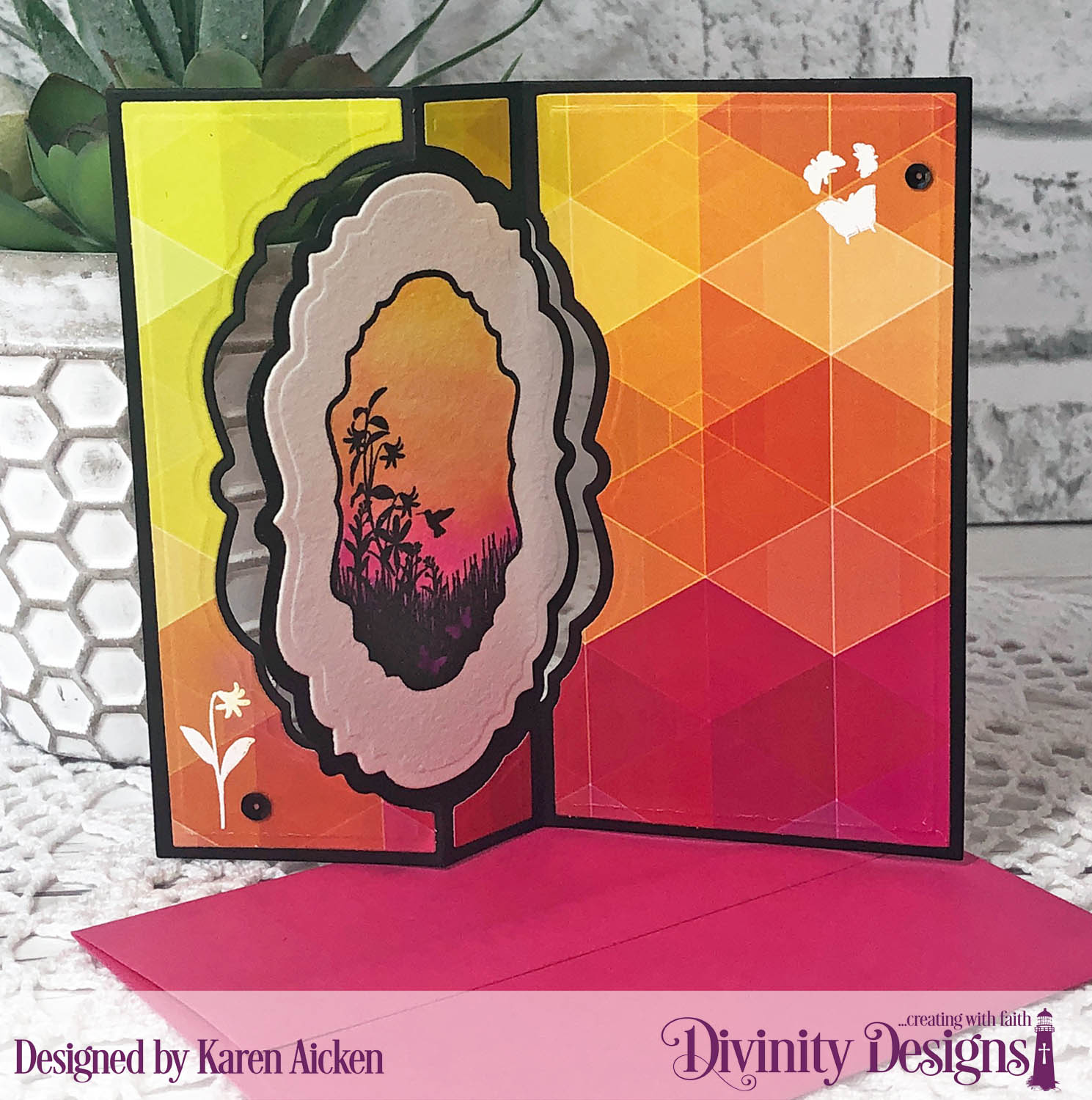 Painted Mountain Cards: Two Slimline and One Fun Fold Card