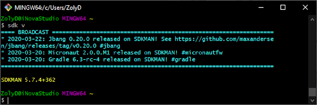 Instalar y configurar SDKMAN en Windows 10