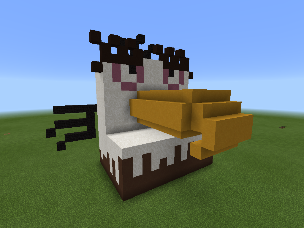 Minecraft PE Builds: Angry Birds Silver Bird and Mighty Eagle!