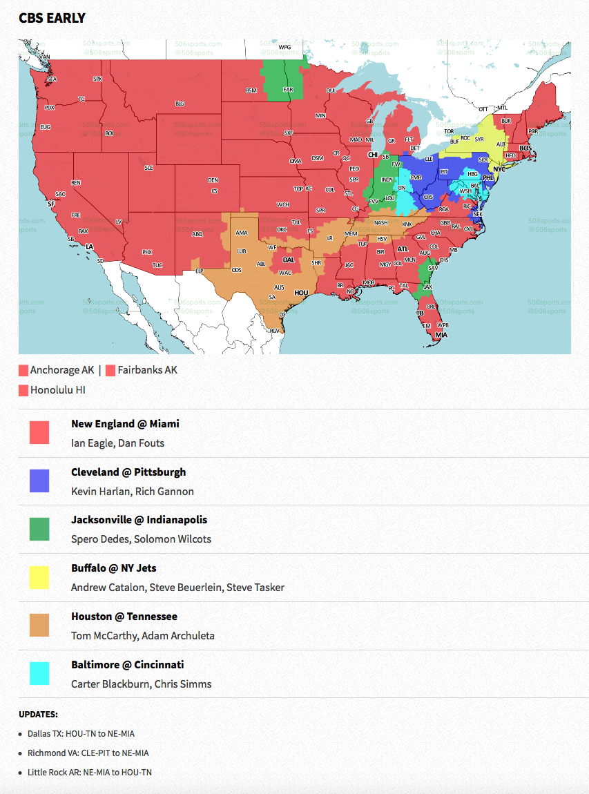 PACKERVILLE, U.S.A.: Week 17 TV Maps