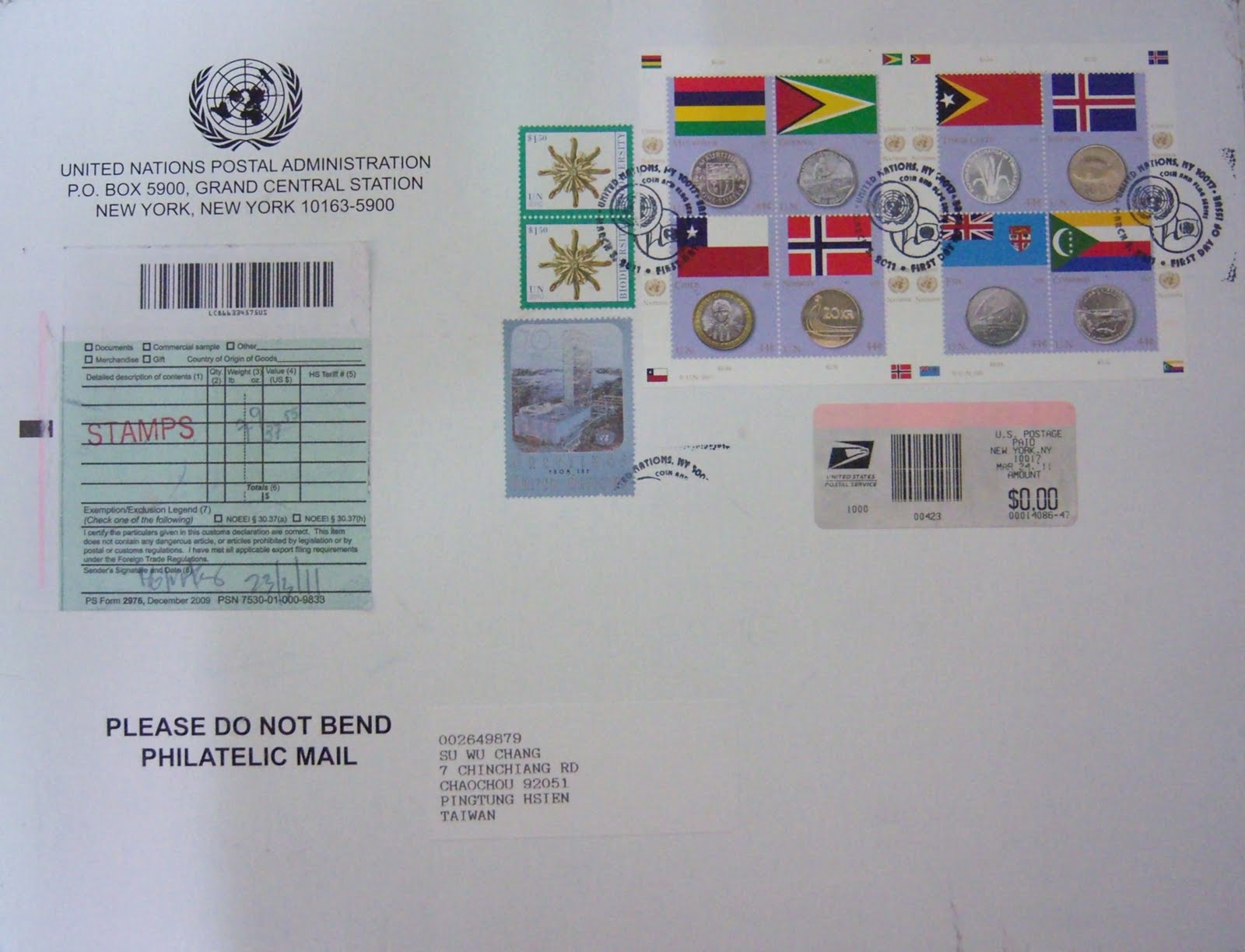 SWCG STAMP WORLD: From the United Nations postal administration ...
