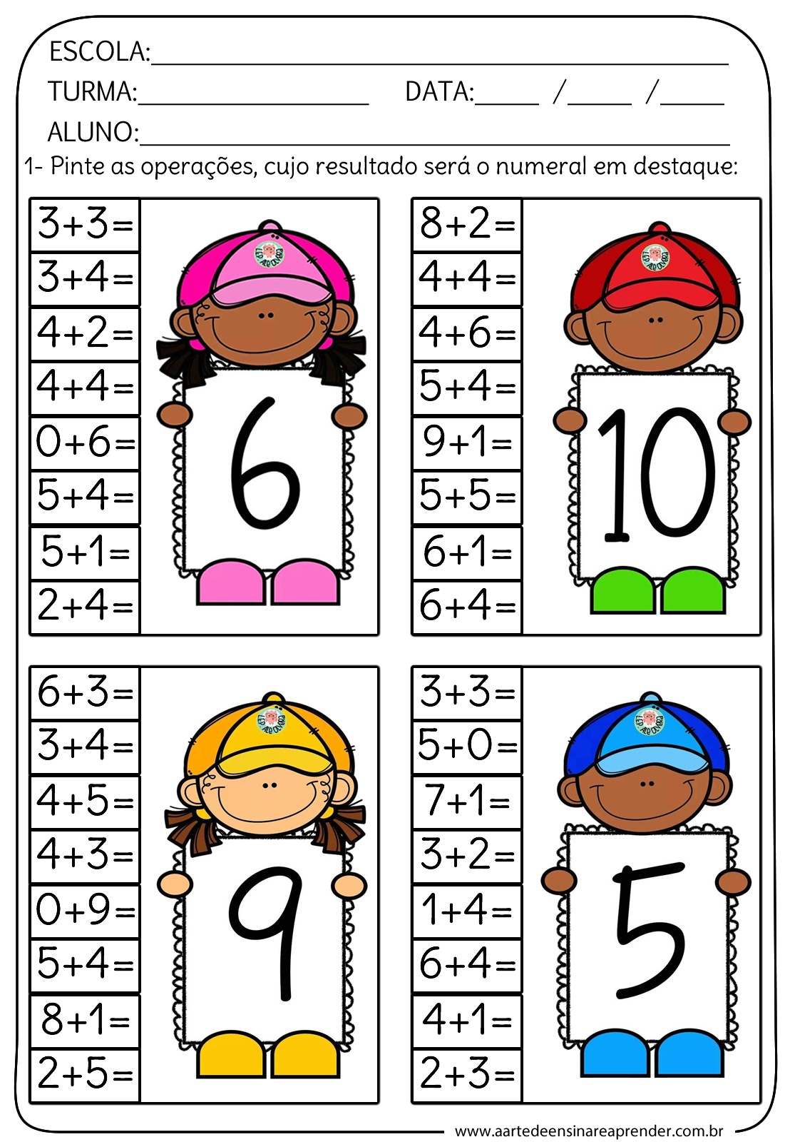 Atividade Pronta - Soma | A Arte de Ensinar e Aprender / Fundamental