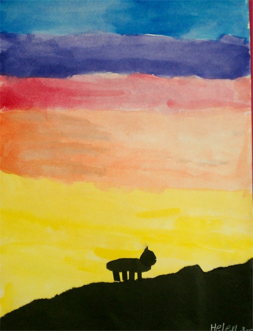 The David Lubin Art Studio: Sunset sky