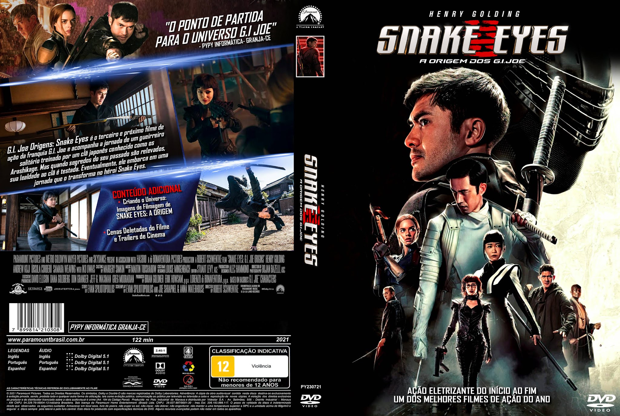 Capas de DVDS: Snake Eyes - A Origem dos G.I Joe Capas de DVDS: Snake Eyes - A Origem dos G.I Joe