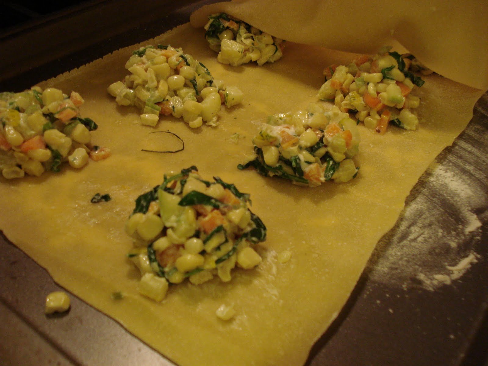 epicurean evolution: Garden Vegetable Ravioli in Tomato "Brodo"
